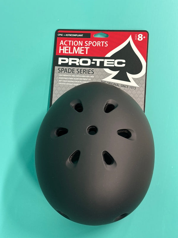 Pro Tec Spade Series Black Helmet 8+ – Sprak Skateboarding